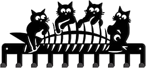 Amazon.com: SUPERDANT Cats Key Holder 4 Cats with Fish Bone Decoratice ...