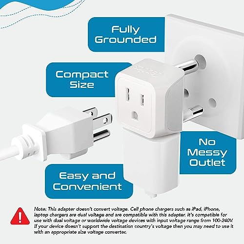 Snapklik.com : Ceptics African Travel Adapter Set 2 In 1 USA To Africa ...