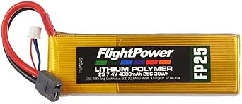 Amazon.co.jp: FlightPowerリポfp25 2s 7.4 V 4000 mAh 25 Cスタープラグ : おもちゃ