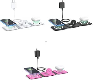 Amazon.com: Wireless Charger 3 in 1,RTOPS Magnetic Travel Wireless ...