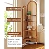 Amazon.com: WLYMQFC 4-Tier Corner Shelf, Corner Bookshelf, Rattan ...