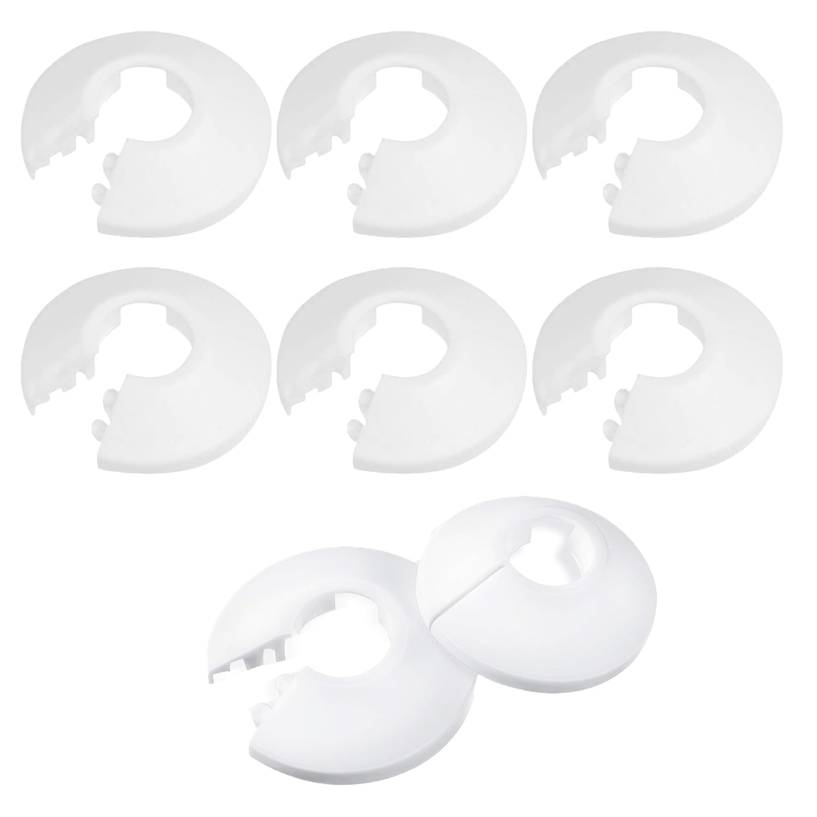 GRVICH 8 PCS Plastic Radiator Pipe Covers Pipe Collars White Radiator ...