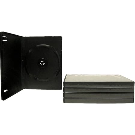 Amazon.com: (5) Black Empty Standard Replacement Single DVD Cases ...