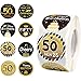 Amazon.com: 600 PCS 1.5 Inch Happy 50th Birthday Roll Stickers, 8 ...