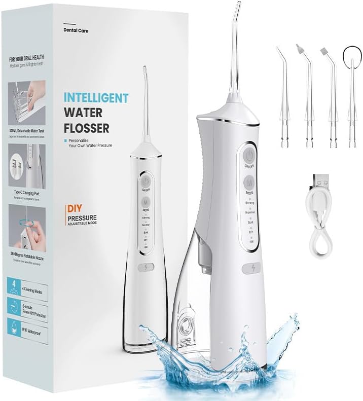 Amazon.com: Cordless Water Dental Flosser Pick for Teeth, 4 Modes ...