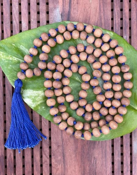 Golden Gems Real Chandan Mala 108 Beads Original Pure Sandalwood Mala ...