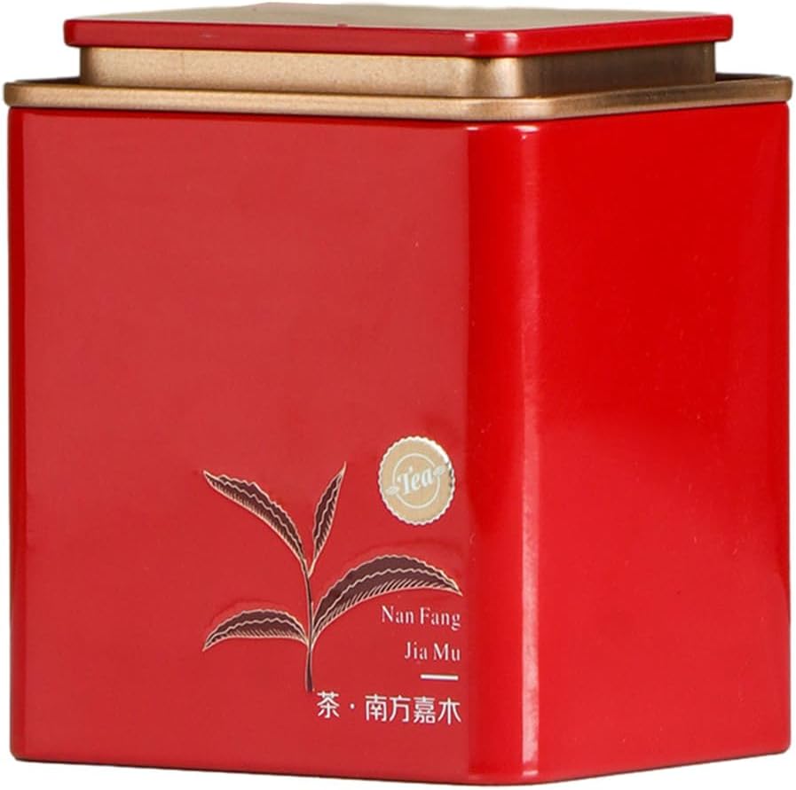 Amazon.com: Tinplate Tea Canister Square Container Bottle For Loose ...