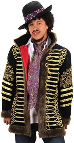 Amazon.com: Jimi Hendrix Men's Deluxe Jacket Costume Large/X-Large ...