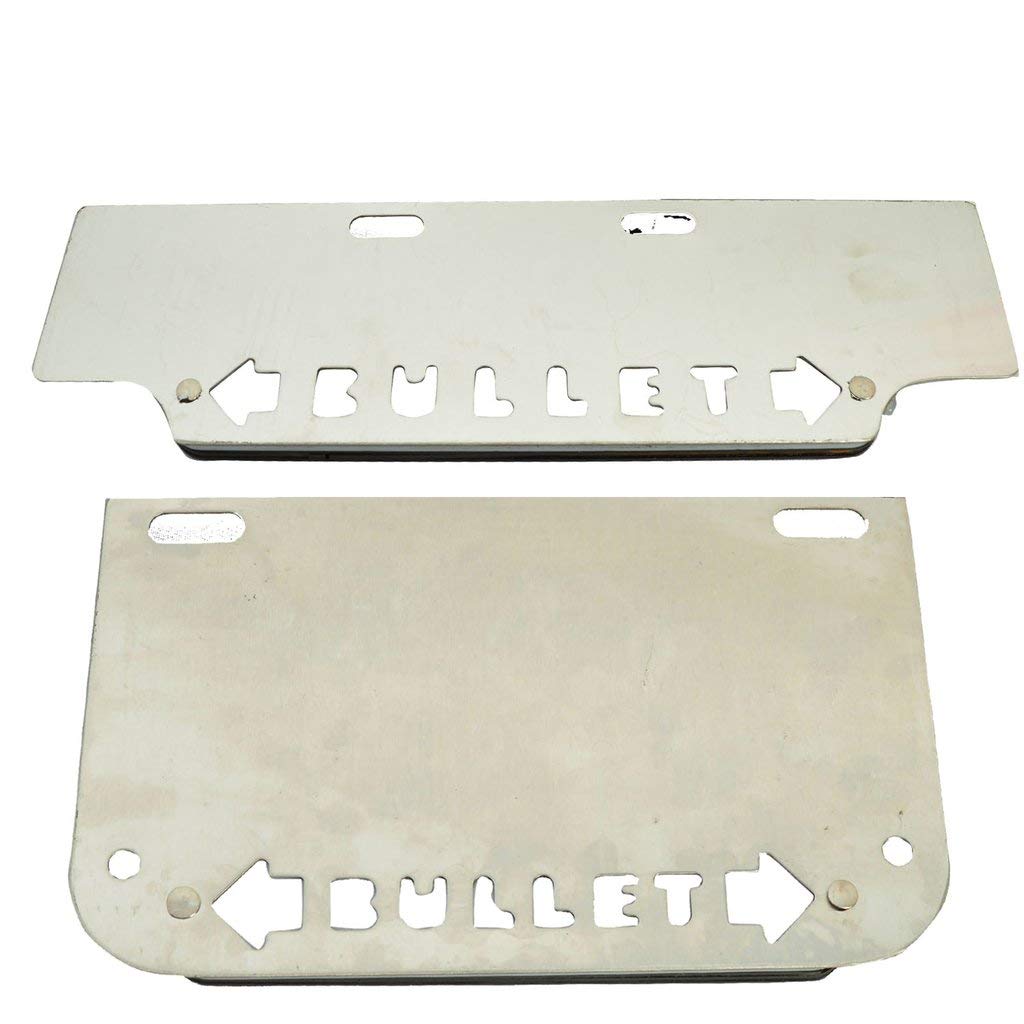 Speedwav Front Stainless Steel Number Plate with Inbuilt Indicator for ...