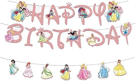 Amazon.com: KUNGOON Princess Birthday Decorations,Princess Party ...