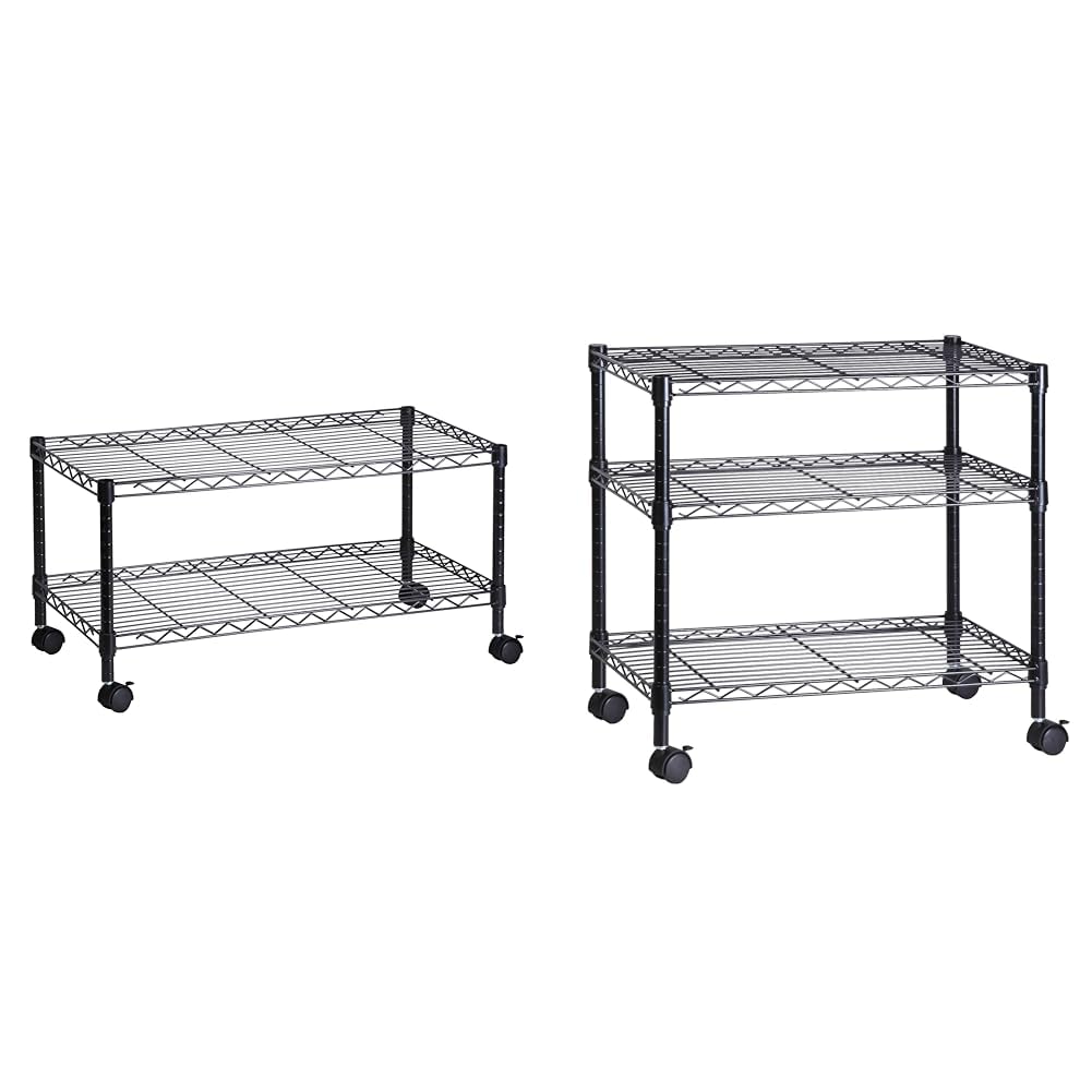 Amazon.com: Honey-Can-Do 2-Tier Media Cart CRT-03937 and 3-Tier Media ...