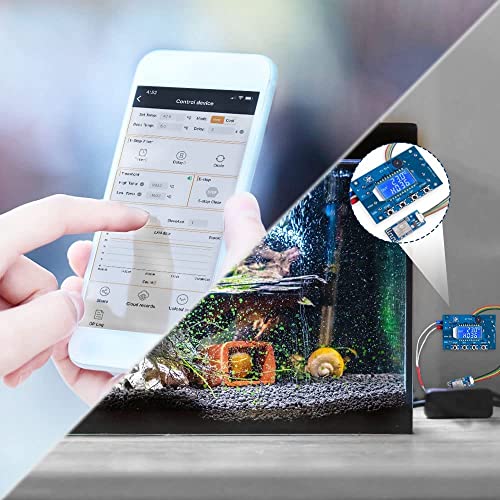 Tuabyem 12V DC Digital Temperature Controller, WiFi APP Control High ...