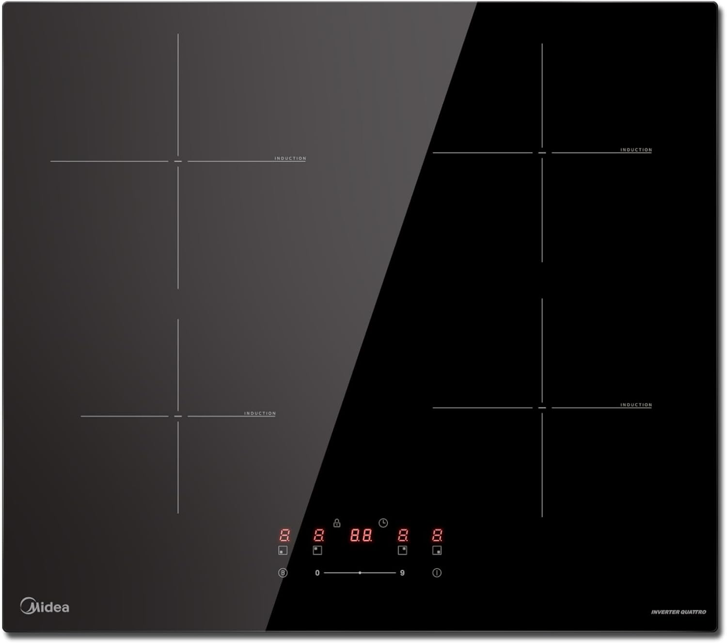 Midea Induction Hob with 4 Cooking Zones Hobs Built-in Ceramic Hob ...