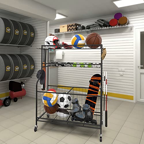Snapklik.com : WALMANN Garage Sports Equipment Organizer, Ball Storage ...