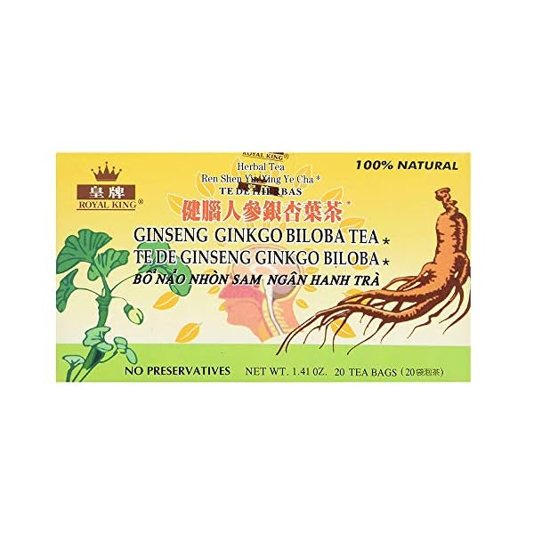 Royal King Ginseng Ginkgo Biloba Tea (20 Tea Bags) – 3 box pack – teaheart