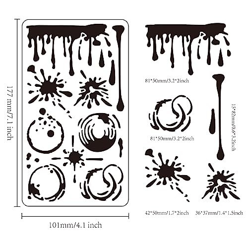 INFUNLY Stain Splatter Stencils for Painting 4X7″ Stainless Steel ...