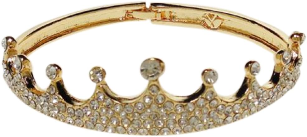 Amazon.com: Bangle Bracelet - Princess Crown Gold Tone Bangle Bracelet ...