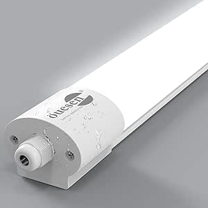 Feuchtraumleuchte LED 150CM, Werkstattlampe 45W 4500LM, Kellerlampe 5000K, Garagenleuchte IP66 ...