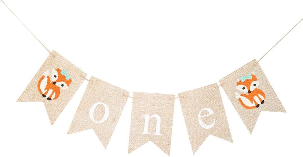 Amazon.com: Swanky Party Box | First Birthday Decoration, Fox 1st ...