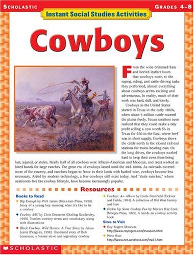 Buy Instant Social Studies Activities: Cowboys Book Online at Low ...