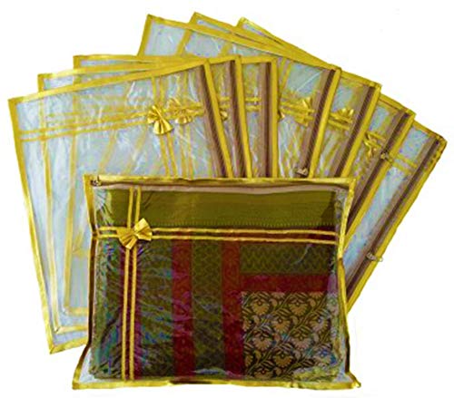 Real Kart Saree Case Sari Pouch Storage Bag Set of 8 : Amazon.in: Bags ...