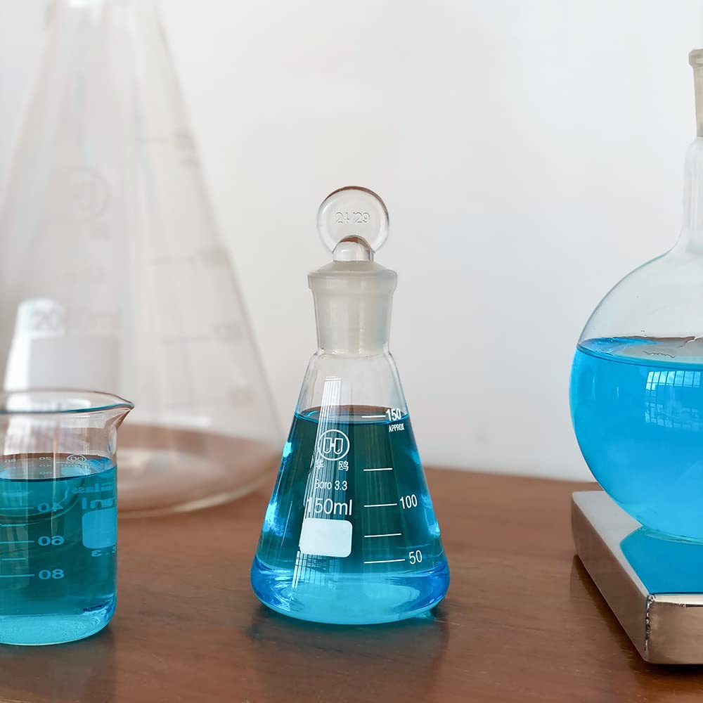 Snapklik.com : HUAOU Scientific 150ml Erlenmeyer Conical Flasks Set