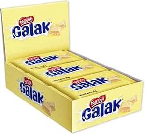 Barra de Chocolate GALAK Nestle display com 16 unidades de 80g : Amazon ...