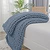 Amazon.com: Bigacogo Chunky Knit Throw Blanket for Couch, 40x40 inches ...