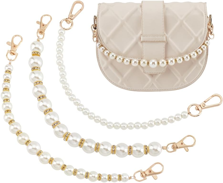 Amazon.com: PH PandaHall 3 Style Pearl Chain Strap Short Purse Chain ...
