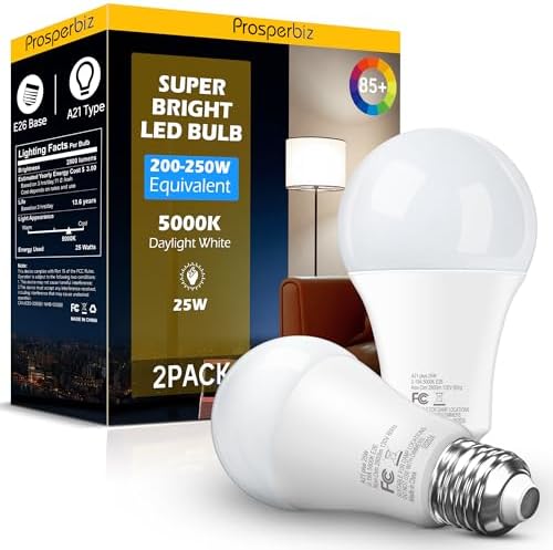 200-250 Watt Equivalent LED Light Bulb, A21 Super Bright LED Light ...