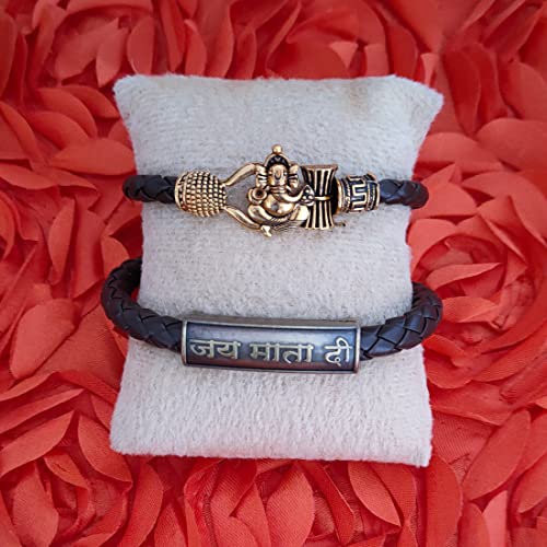 Buy Sullery Religious Parvati Putra Shri Ganesh and Jai Mataji Arm Cuff ...