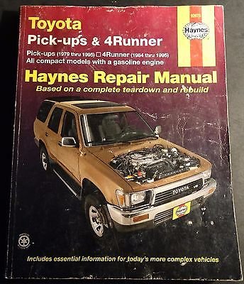 1984-1995 TOYOTA PICK-UPS & 4RUNNER HAYNES REPAIR SERVICE MANUAL P/N ...