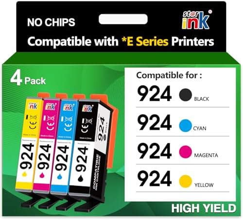 924 Cartouches d'encre pour HP 924 Cartouches 924XL 924e Compatible ...
