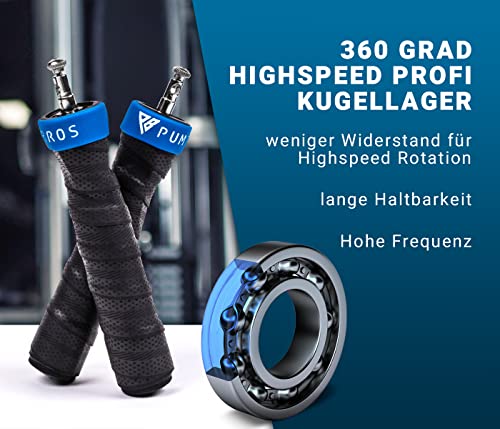 Pump Bros Professional skipping rope + set of 2 weights with springs ...