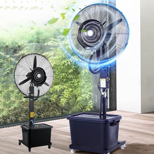 Amazon.com: CSXCQM 22in/26in/30in Patio Misting Fans Outside Pedestal ...