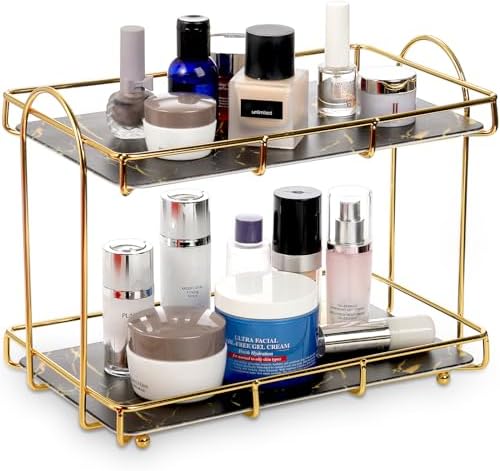 Amazon.com: Hacaroa Bathroom Countertop Organizer with Marbling Tray, 2 ...