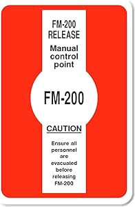 Amazon.com: FM-200 Release Manual Control Point Sign - 8 x 12 Inch Fire ...