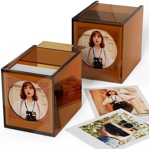 Amazon.com: WINKINE Acrylic Polaroid Frame & Photo Storage Box for ...