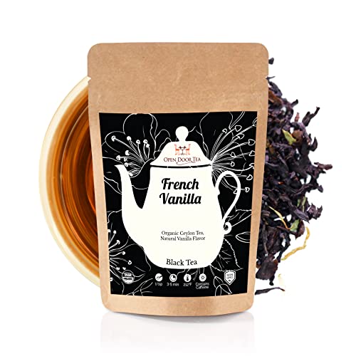 Amazon.com : Open Door Tea - French Vanilla | Organic Black Tea, Loose ...