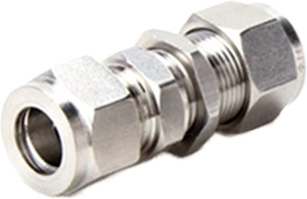 Amazon.com: Stainless Steel Straight Bulkhead Connector, Equal OD Pipe ...