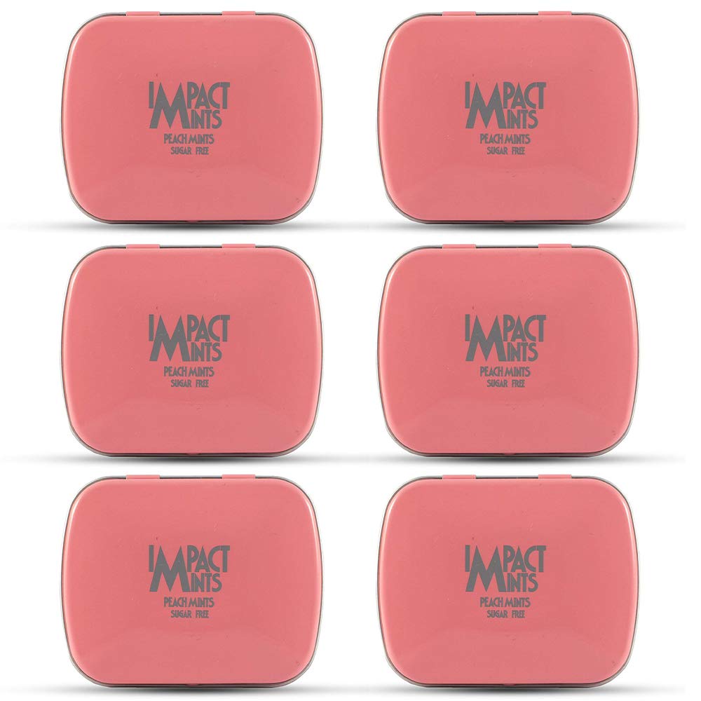 Impact Mints Peach Mints, Sugar Free, 6 x 14 g (Buy 5 Get 1 Free ...