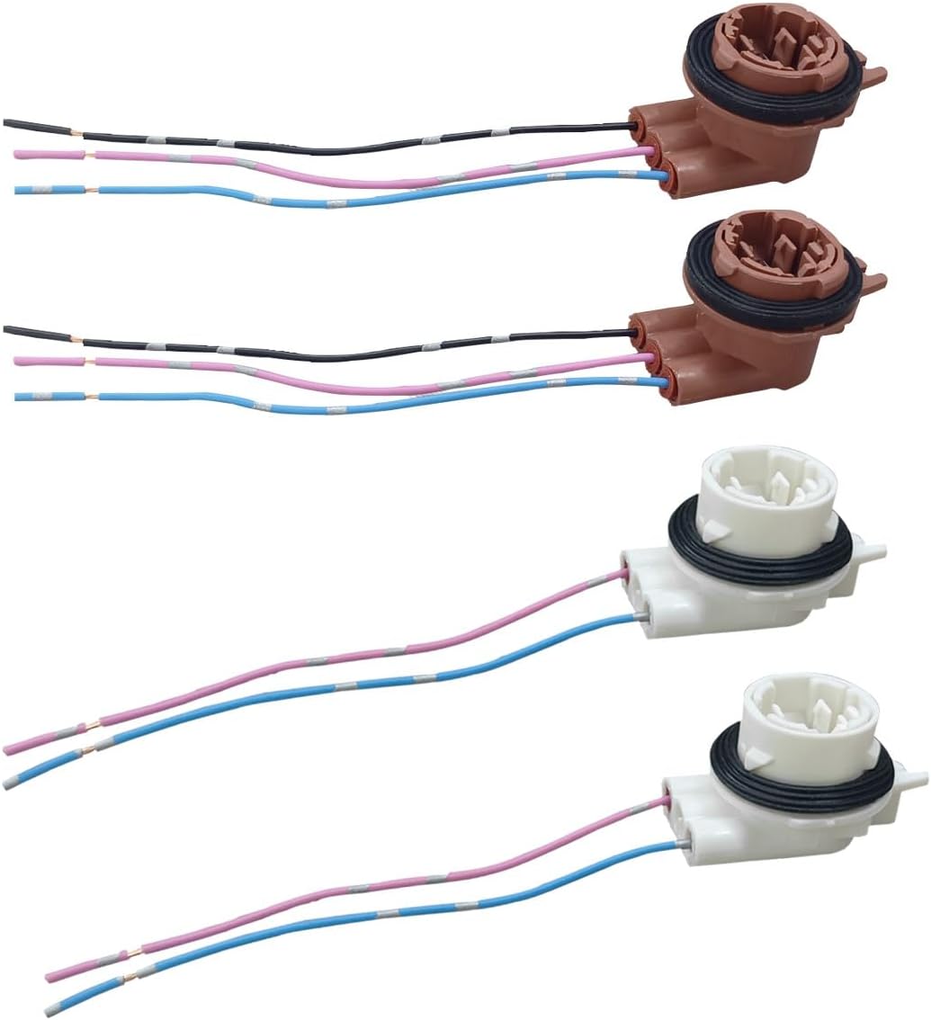 Amazon.com: 4PCS 3156 3157 Pre-Wired Harness Pigtail Sockets, Car LED ...