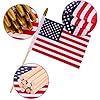 Amazon.com : 20 Pack Small American Flags, Small US Flags with Wooden ...