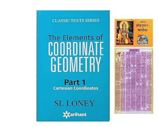 Buy The Elements Of Coordinate Geometry Part 1 Cartesian Coordinates Sl Loney Arihant Book In