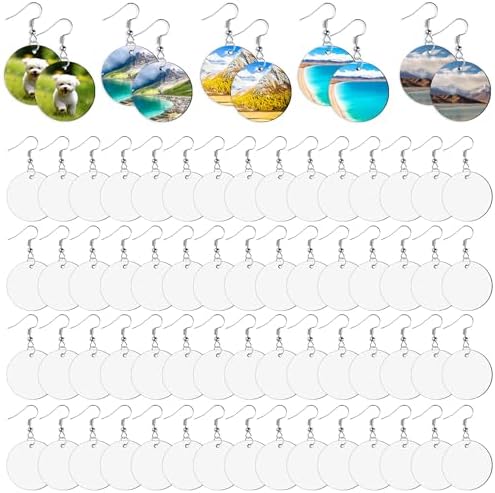 210 Pcs Sublimation Earring Blanks Round Bulk Double Sides 70pcs MDF ...