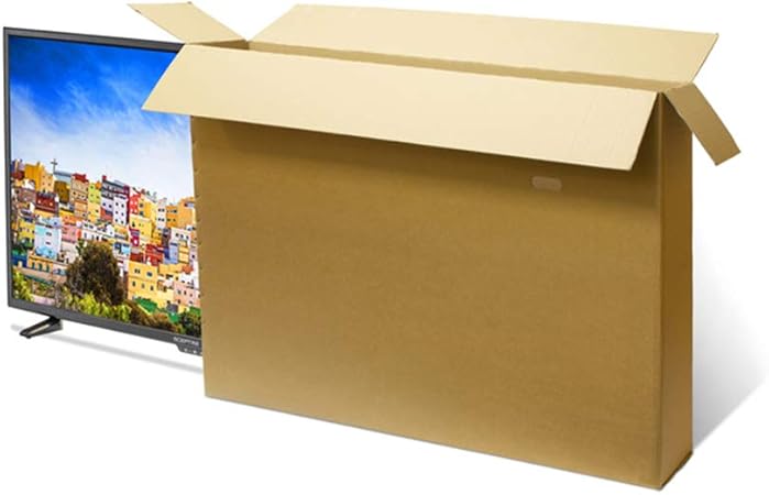 TV Removal Cardboard Box - Double Walled Solid Cardboard TV Box for ...