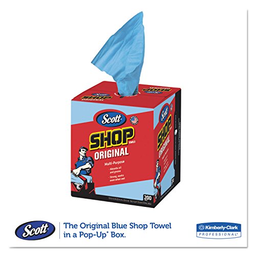 Snapklik.com : Scott 75190 Shop Towels, POP-UP Box, Blue, 10 X 13, 200 ...
