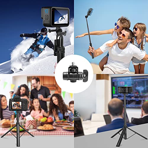 PEYOU Perche à selfie, trépied extensible 5 en 1 de 157,5 cm avec ...
