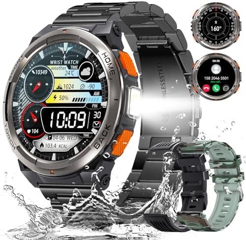 Smartwatch Hombre con Llamada LED Linterna 530mAh Reloj Inteligente ...