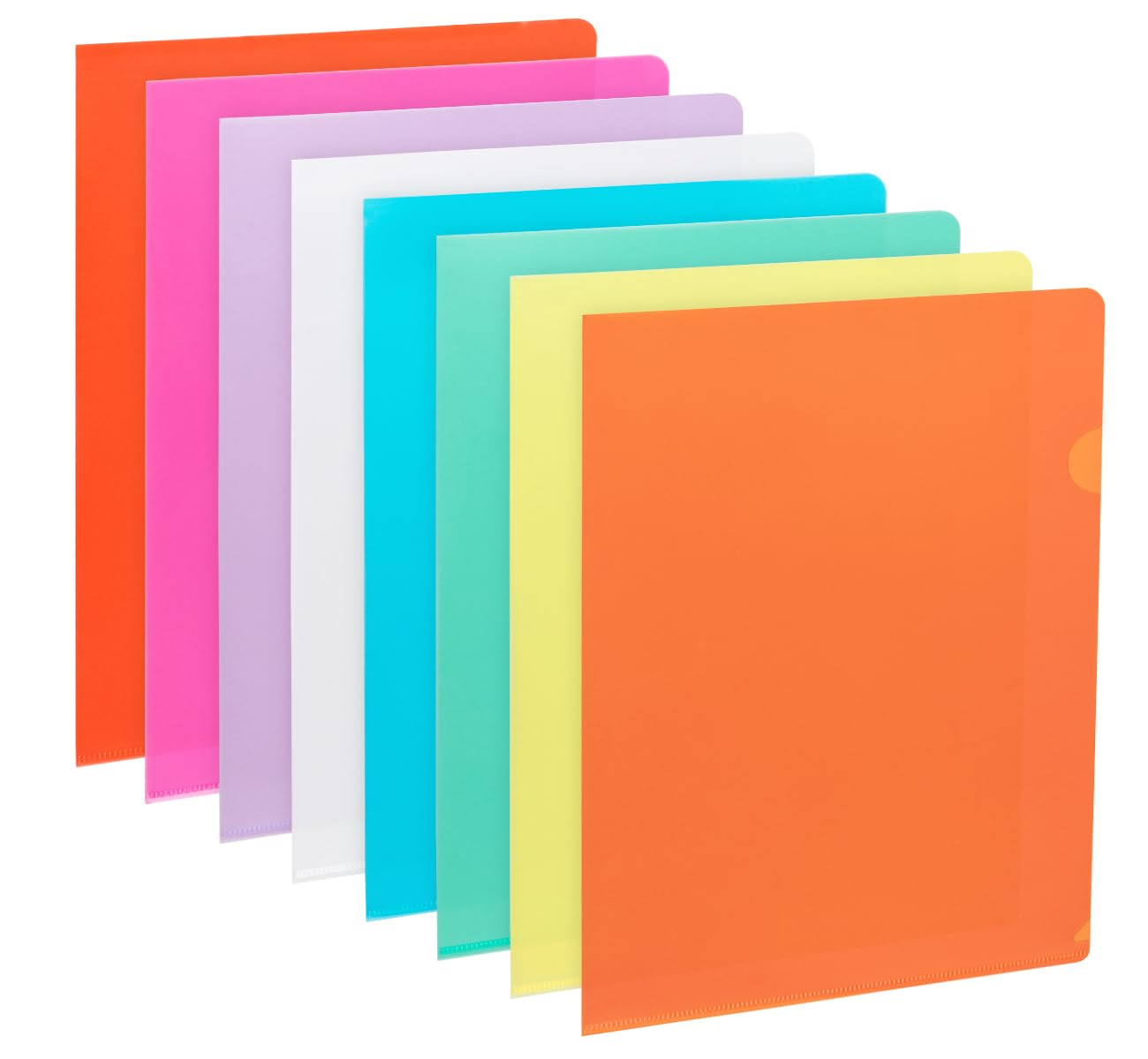 NOTEZMATE A4 Plastic Folders,8 Colours L Type Folders 42 Pcs A4 Plastic ...
